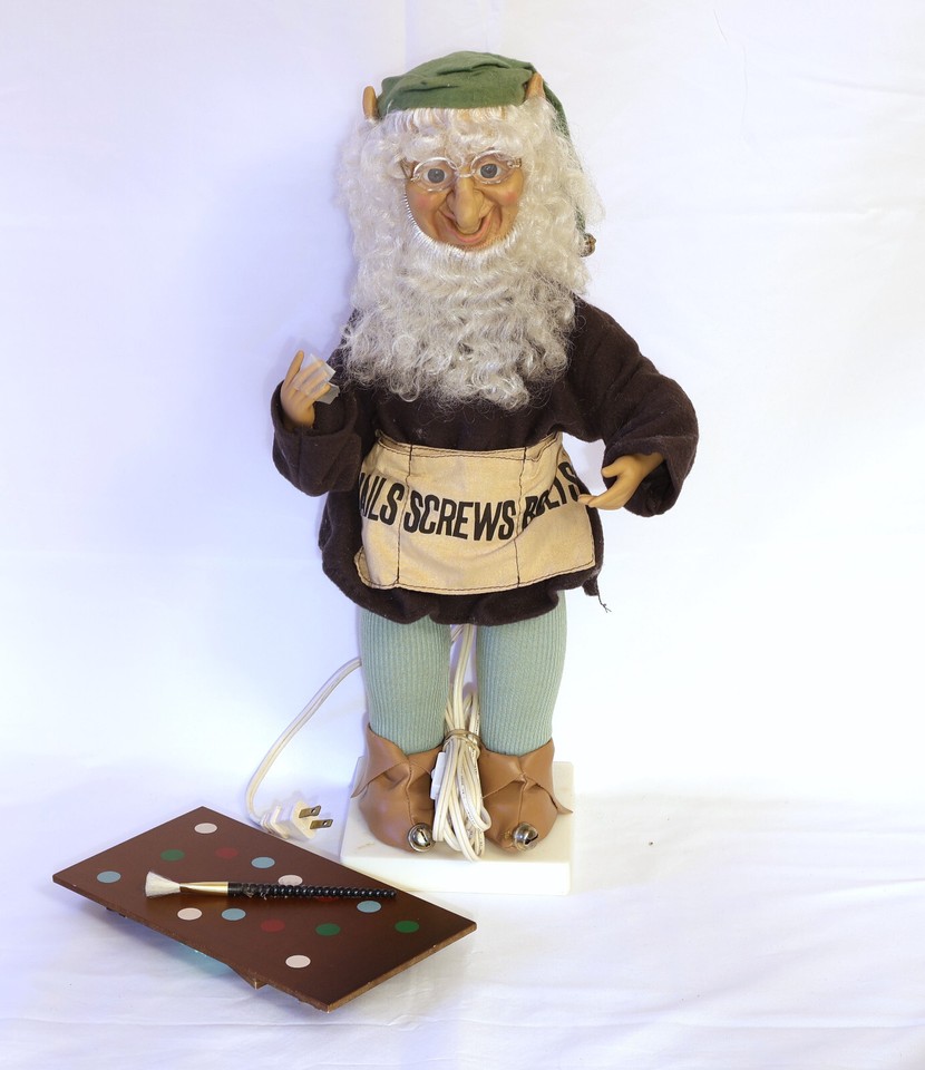 Vintage Christmas Animated Telco Motion-ette Christmas Elf Santa's ...