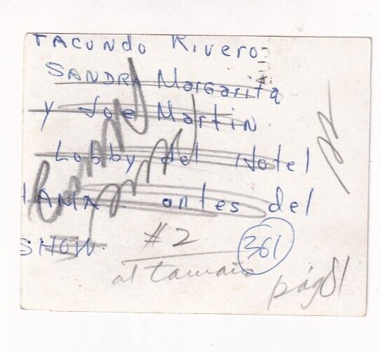 CUBAN COMPOSER FACUNDO RIVERO SANDRA MARGARITA JOE MARTIN CUBA 1950s ...