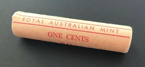1981 Australia One Cent 1c UNC Royal Australian Mint Roll of 50 coins H ...
