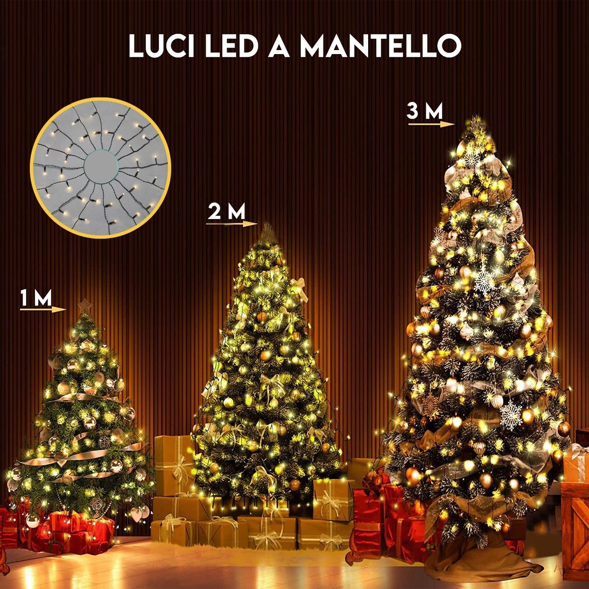 Sfondo Con Motivo Luci Natalizie Ramo Di Abete Con Luci Natalizie