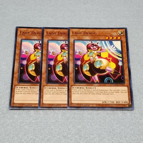 Yugioh Lady Debug 1st Ed Maximum Gold MAGO 3 Card Playset NM | eBay