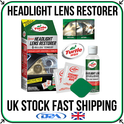 Turtle Wax Headlight Headlamp Lens Cleaning Restoration Polish Restorer ...