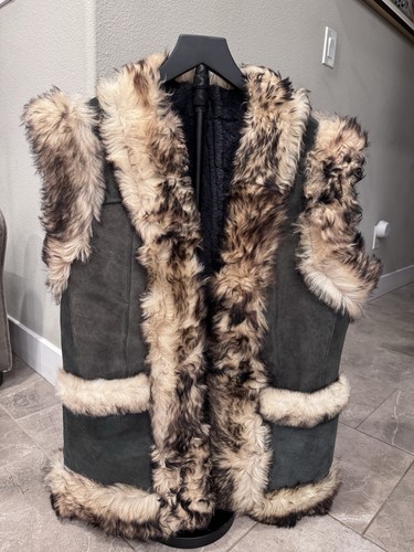 Warm Fur Vest 100% Real Sheep Skin! Unisex | eBay UK