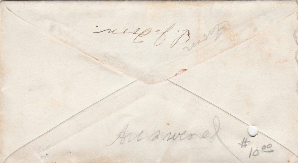 1880s Postal Cover, Hand cancelled, 10c Jefferson, 3c Washington, SC ...