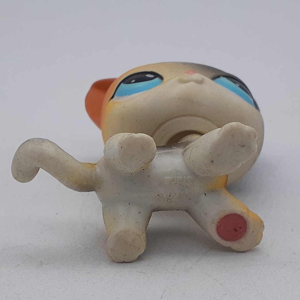 Vintage Littlest Pet Shop Cat Figure Hasbro LPS Calico Kitten Toy 2000s ...