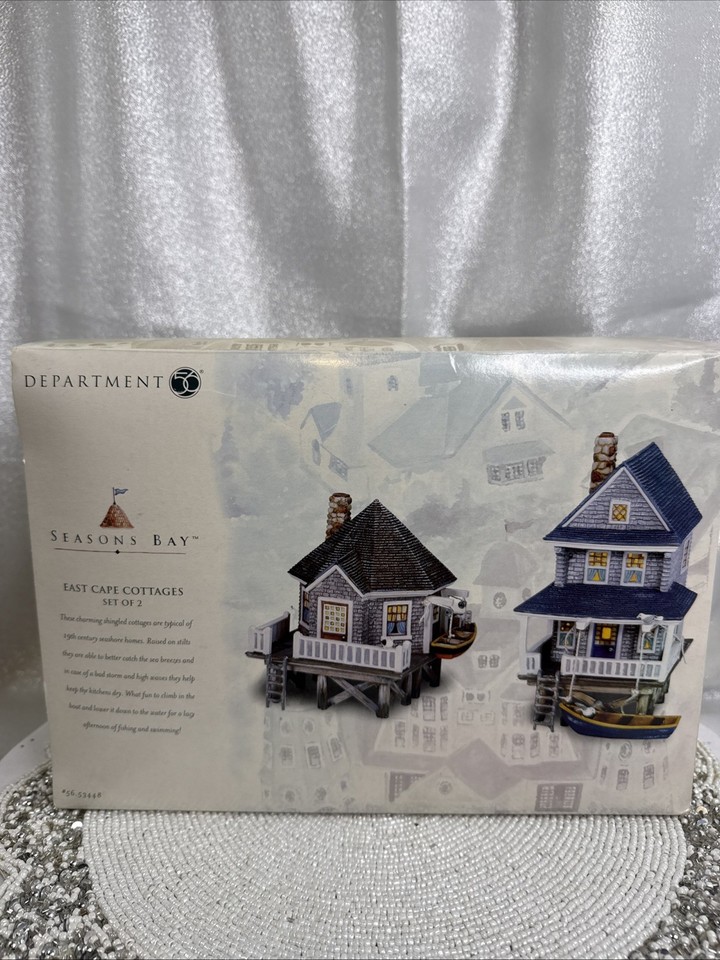 Dept 56 Seasons Bay East Cape Cottages #53448 Store Displayed w/Box ...