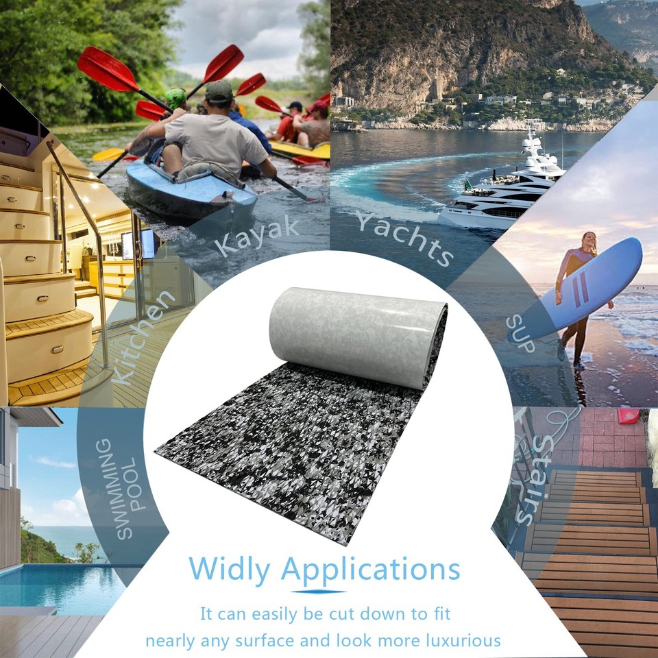 Camo EVA Foam Boat Marine Flooring Mat Backing Adhesive Teak Decking ...