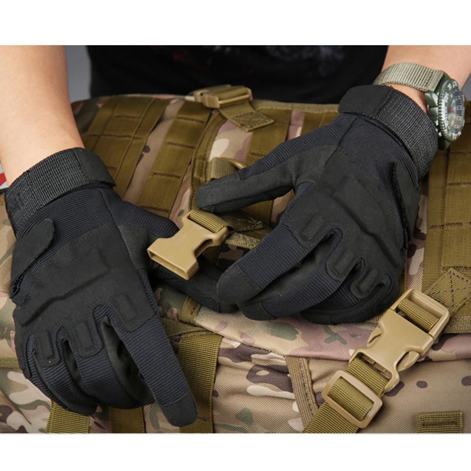 Tactical Military Full Finger Gloves SWAT CS Assault Police Security ...