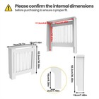 Extra Tall Radiator Cover 92cm Height MDF Cabinet Grill Shelf Furniture ...