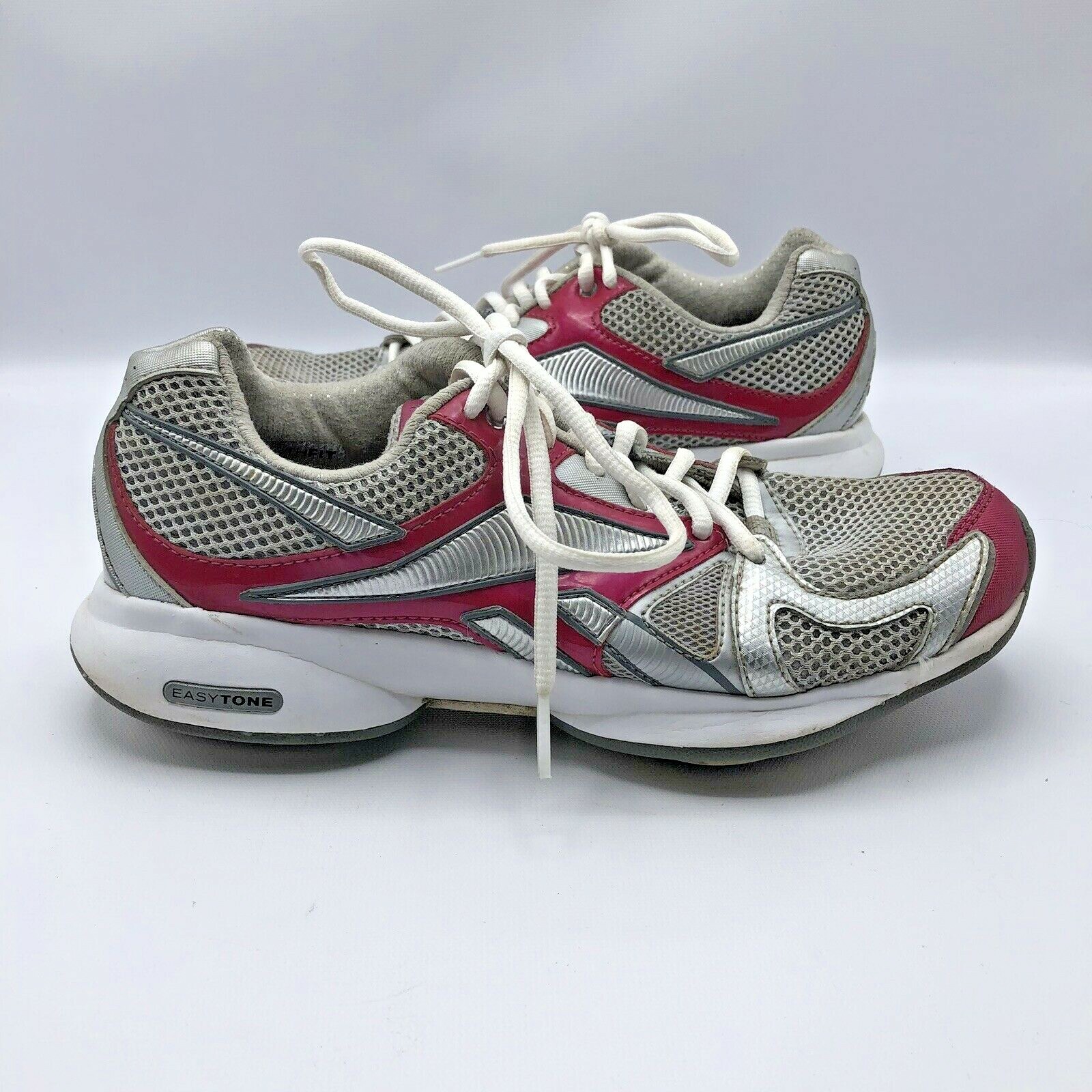 Reebok Easy Tone 55026371 Women Pink Silver Athletic Shoes Size 7 EUR ...