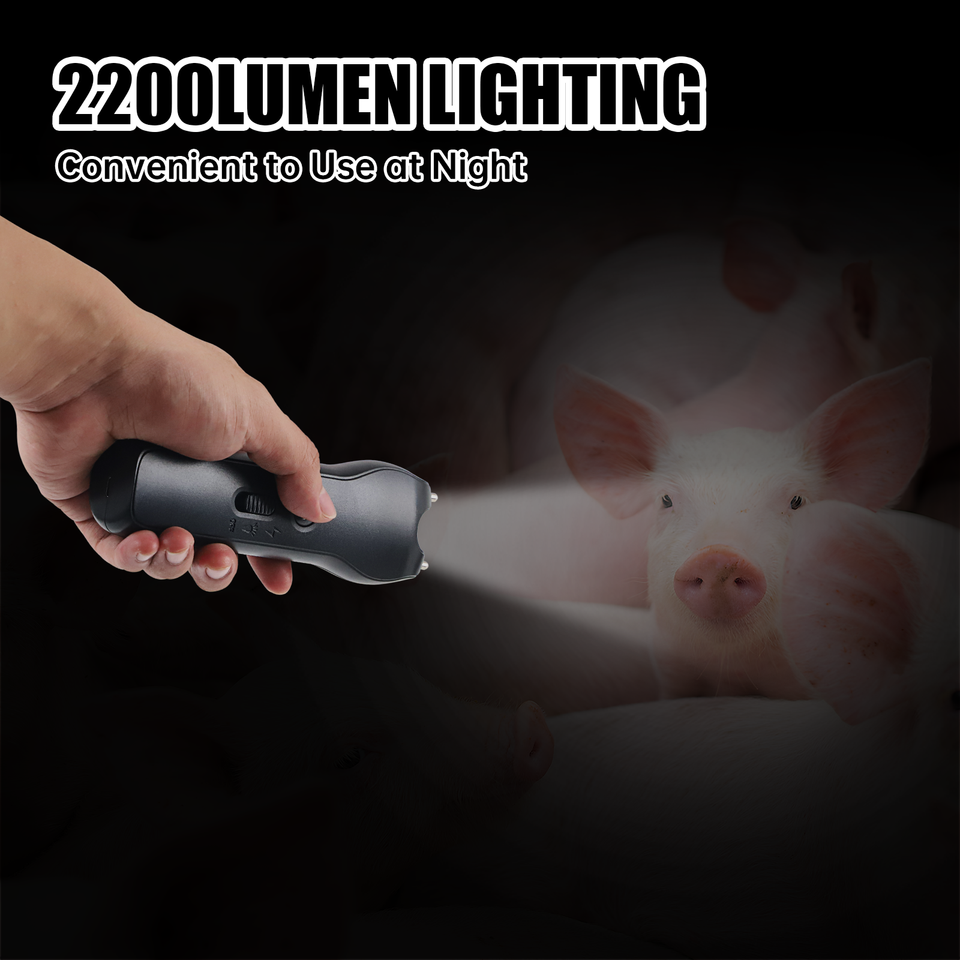 Handheld Cattle Prodder Stock Prod Rechargeable 10000V Electric Shock ...
