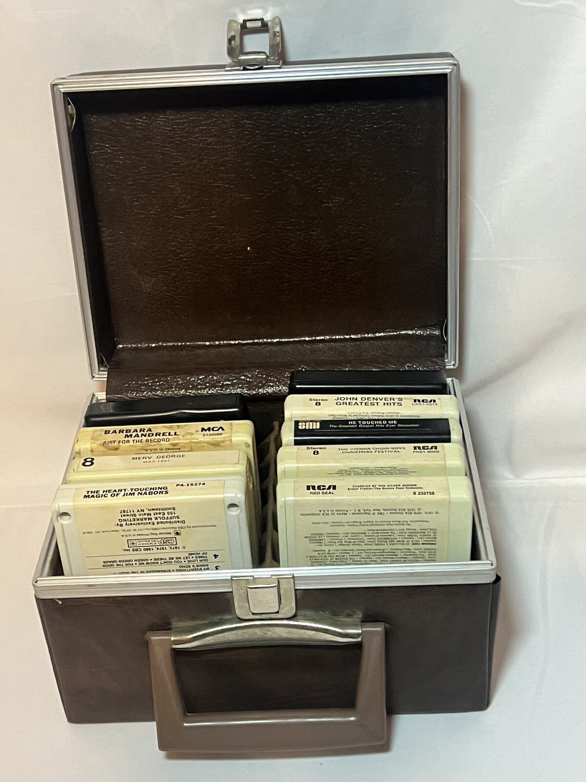 Vintage 8 Track Case with 9 Mixed Cassette Tapes | eBay
