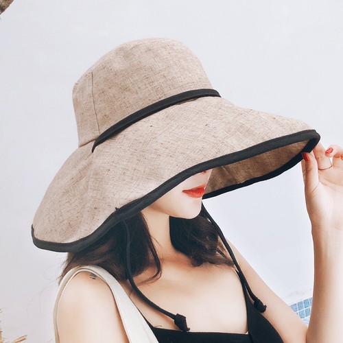 Womens Summer Fisherman Hat Outdoor Travel Fashion Big Brim Round Tops ...