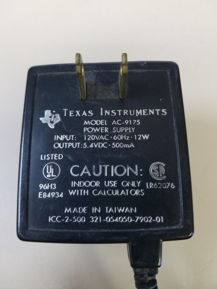 Original Texas Instruments AC Adapter AC-9175 Power Supply 5.4VDC ...