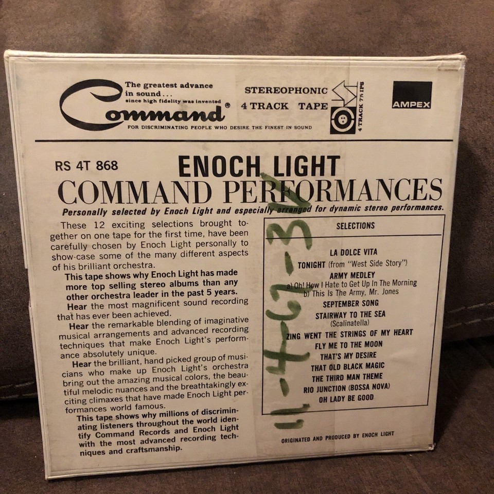 NEW Enoch Light - Command Performances - 7 1/2 ips Reel to Reel Tape ...