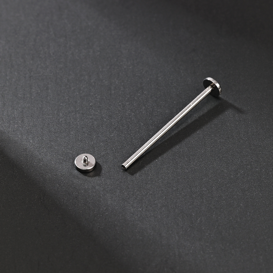 8Pcs/Set Stainless Steel Long Labret Lip Stud Cheek Stud Dimple ...