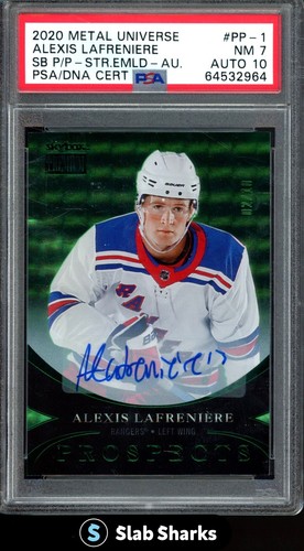 2020 METAL ALEXIS LAFRENIERE PREMIUM PROSPECTS EMERALD ROOKIE AUTO /10 ...