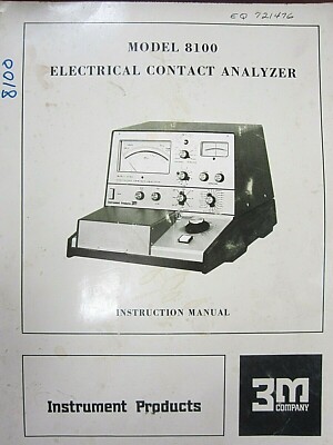 3M Model 8100 Electrical Contact Analyzer Instrument Products ...