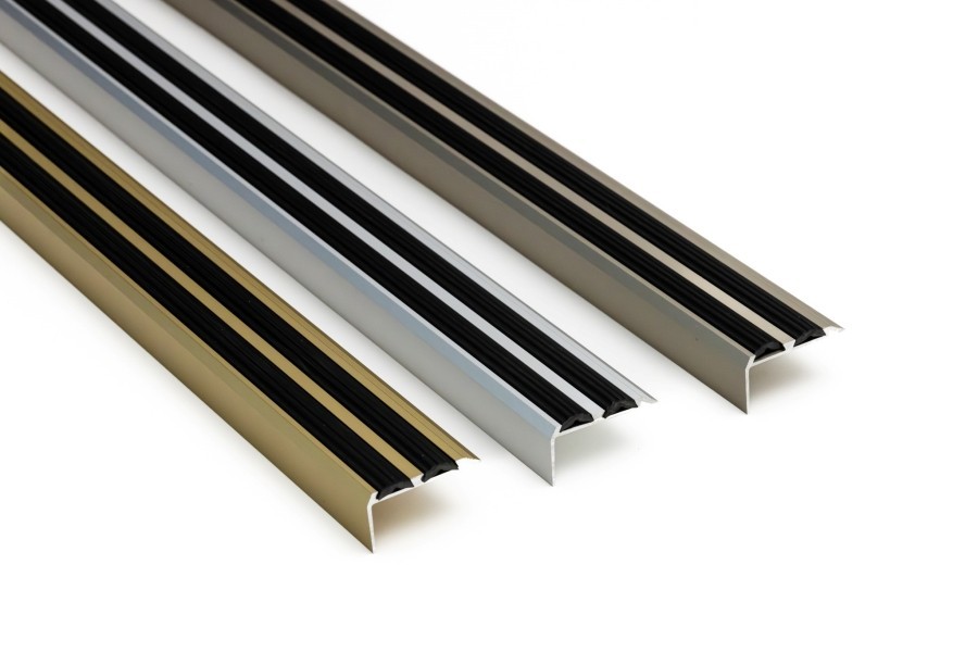 Aluminium Stair Nosing Edge Trim Step Nose Protector Carpet Transition ...