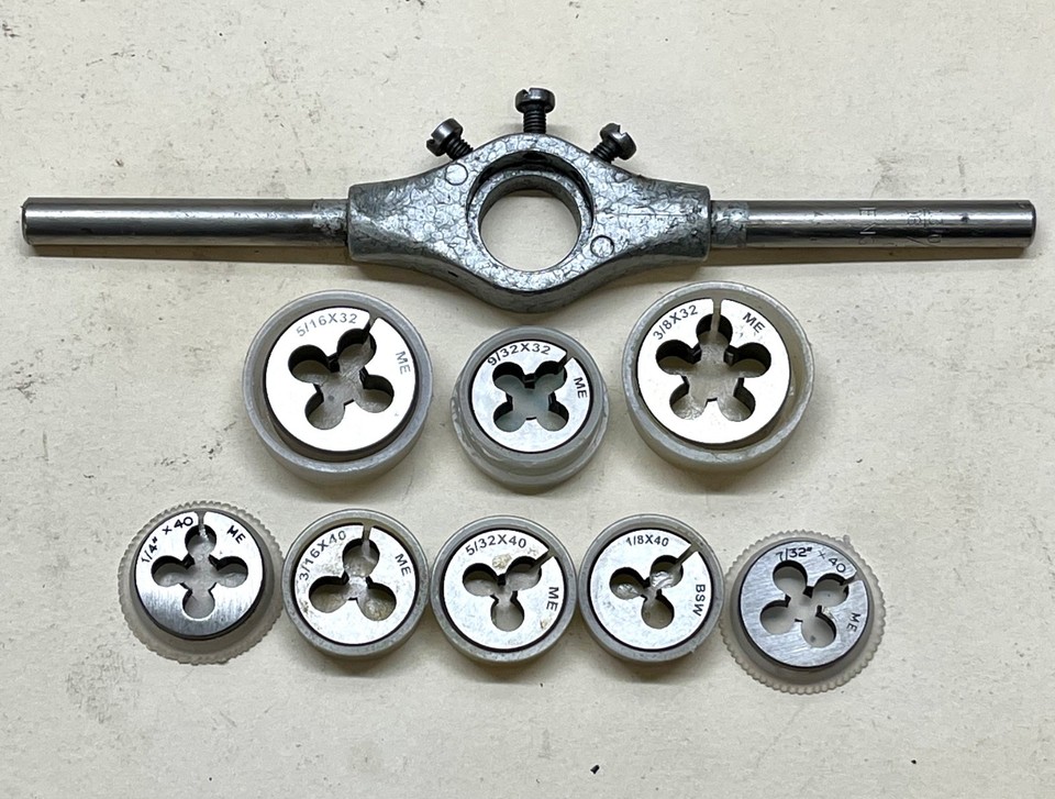 Model Engineer ME taps / dies / drills 32 & 40 tpi set -live steam ...