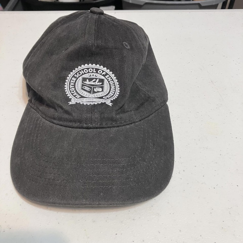 MacGyver School of Engineering Black Adjustable Strap Baseball Cap Hat ...