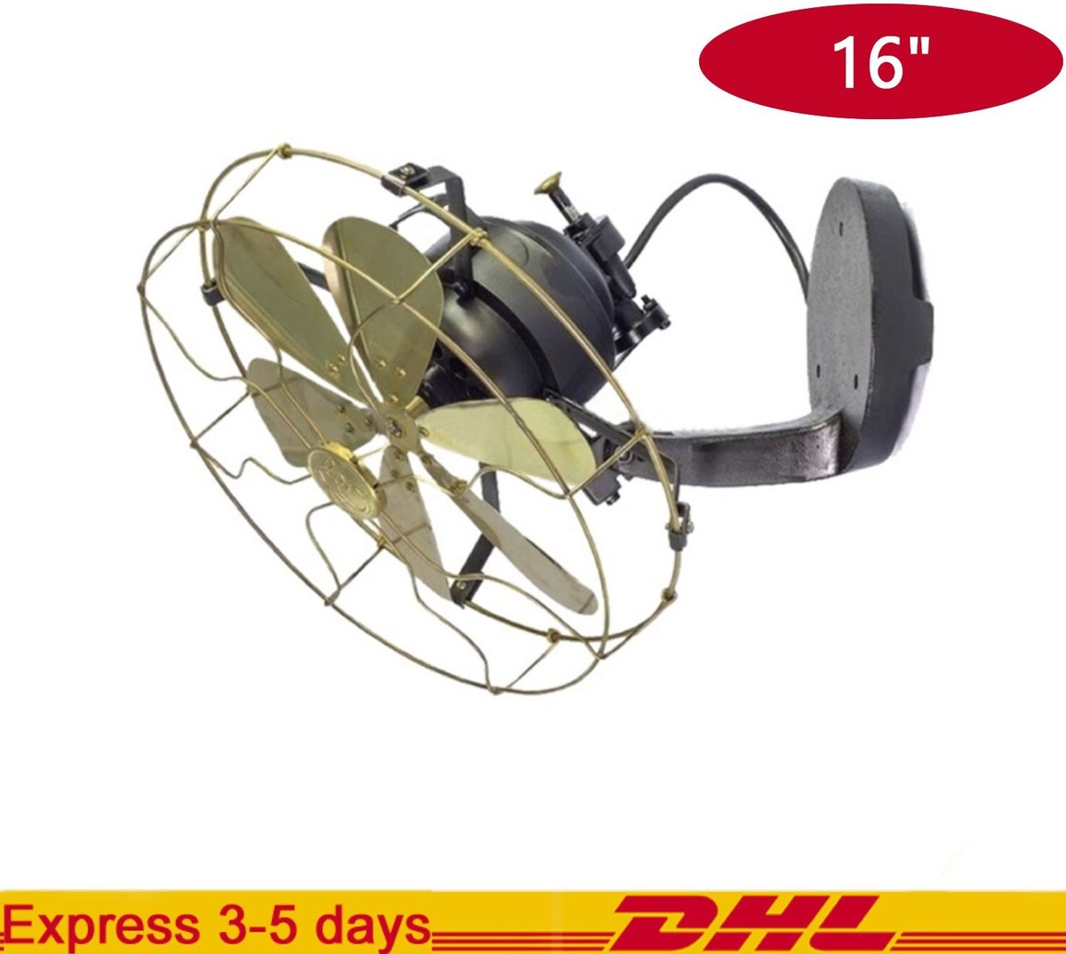 Vintage Oscillating Wall Fan Home Decorators Collection Bentley III 22