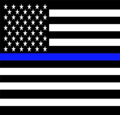 USA Thin Blue Line Bandana Doo Rag 21" x 21" American Flag Thin Blue ...