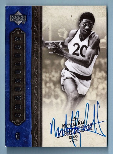 MICHAEL RAY RICHARDSON 2006/07 UD CHRONOLOGY SIGNATURE AUTOGRAPH AUTO ...