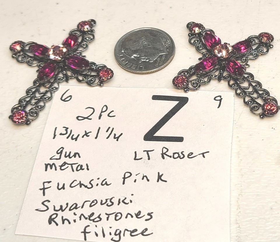 Vtg Mostly Miriam Haskell Cross Necklace Pendant Filigree Jewelry ...