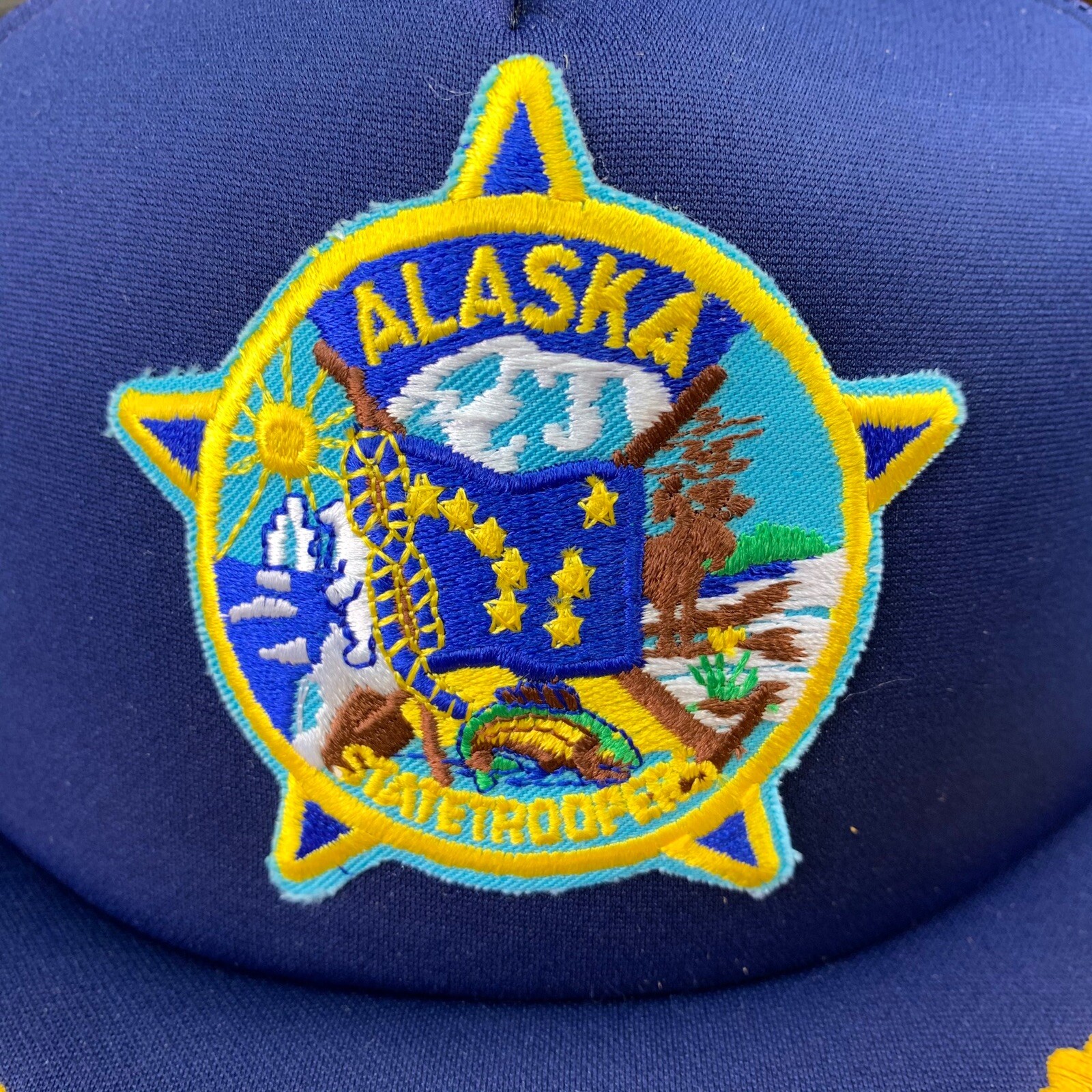 VTG NOS Alaska State Trooper Police Trucker Hat Snapb… - Gem