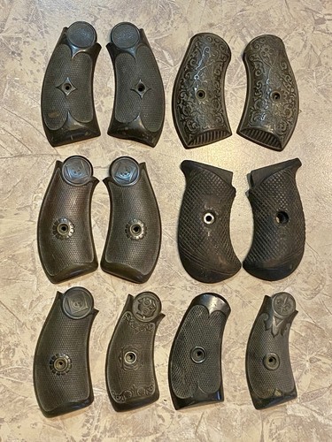 Vintage Top Break Pistol Grips Lot. 4 Sets/4 Singles. 12 Pieces Total ...