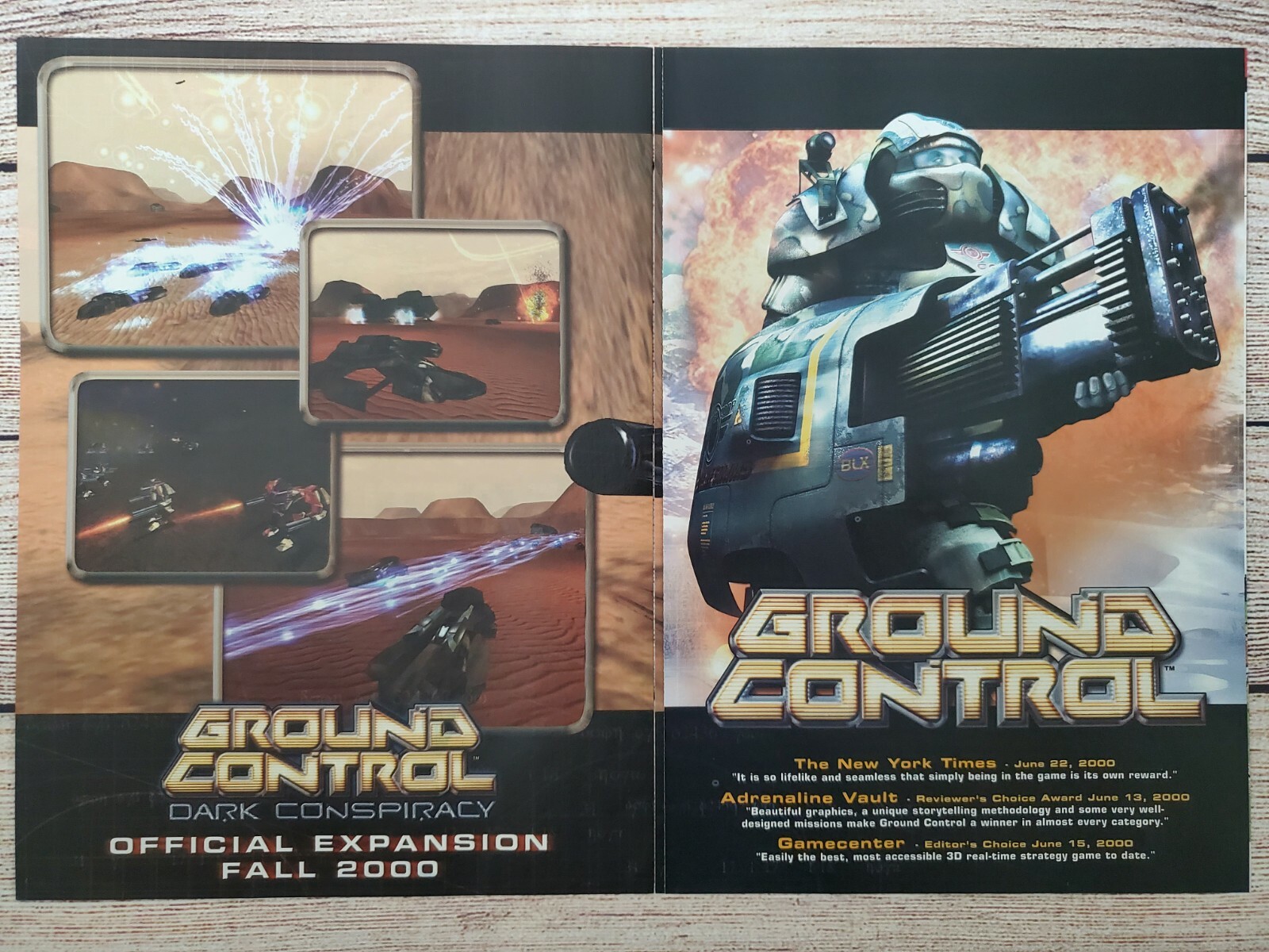 Ground Control PC Game 2000 3 Page Foldout Official Promo Ad Print Poster RTS | eBay