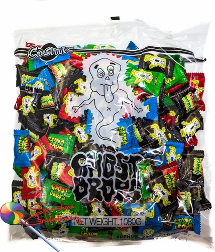 GHOST DROPS LOLLIES - approx 230-240 Pieces per bag - Halloween Lollies ...