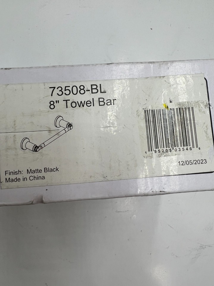 OEM GENUINE Delta 73508-BL Saylor 8" Towel Bar Matte Black | eBay