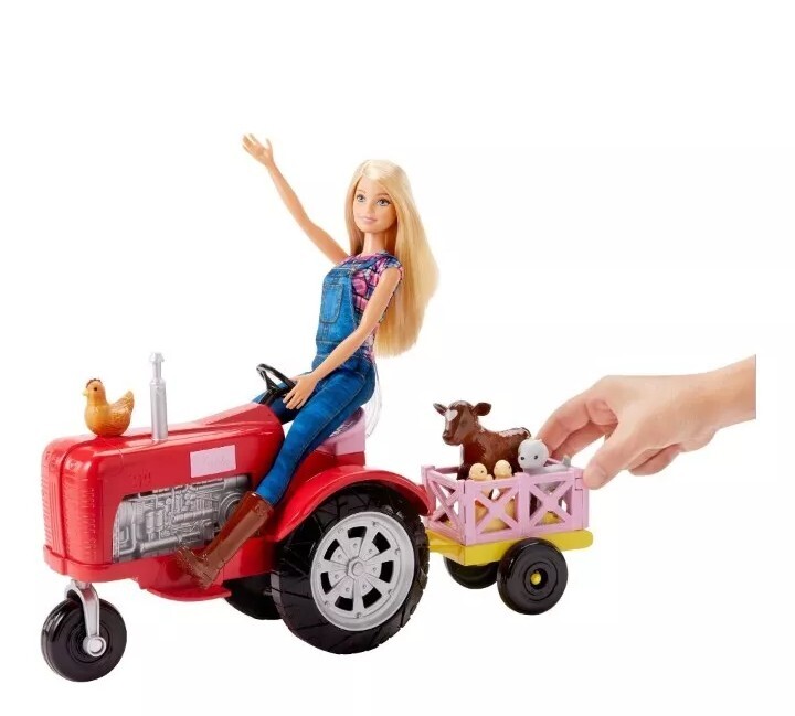 Mattel FRM18 Barbie Farmer Doll and Tractor Playset - Multi-Colored for ...