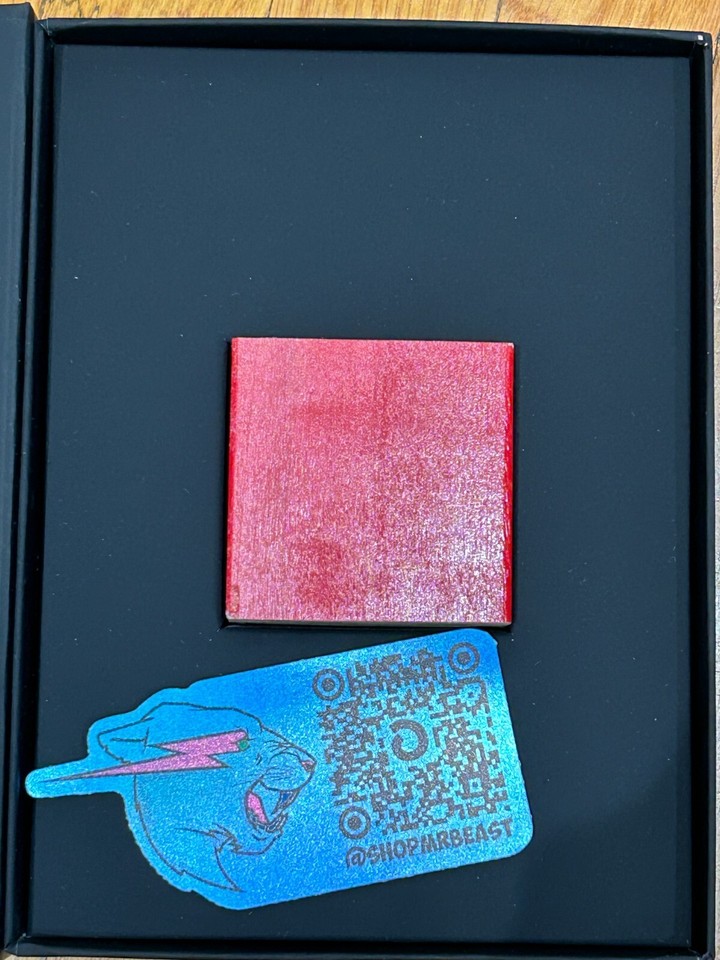 Mr.Beast Age 1-100 Video Sold Out Collectible #1 RED JENGA BLOCK ...