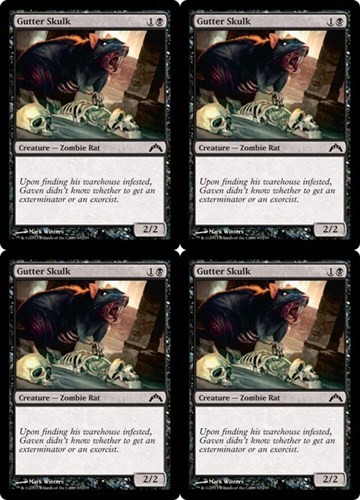 MTG - 4x GUTTER SKULK - Gatecrash (C) | eBay Australia