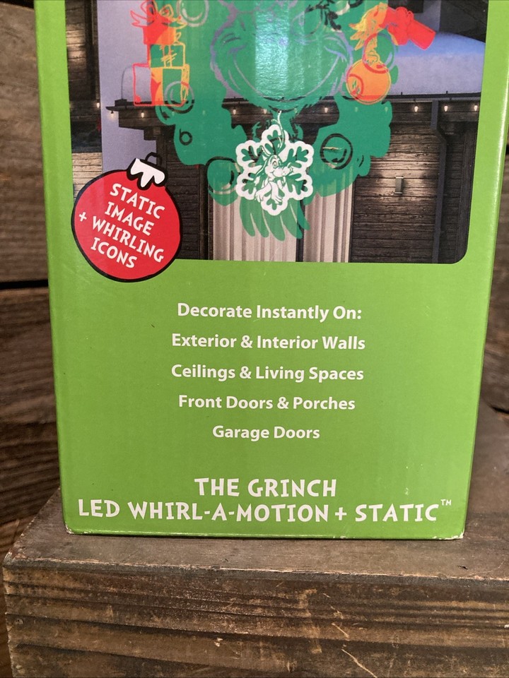 Grinch LED Light Show Projector Whirl A Motion Outdoor Lighting | eBay