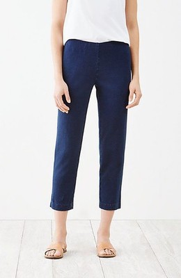 PURE JILL BY J JILL INDIGO KNIT SLIM CROPS LARGE PETITE | eBay