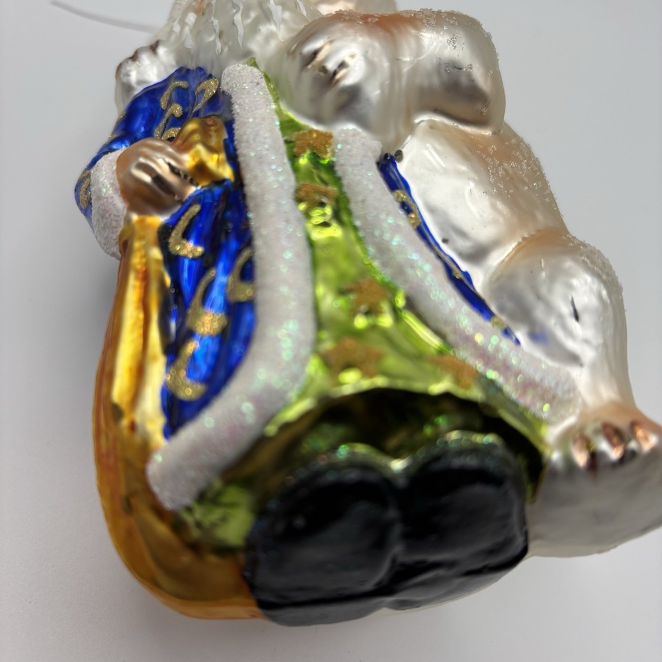 1996 Christopher Radko "Bear Hug" 98-022-0 Blue Santa Polar Bear | eBay