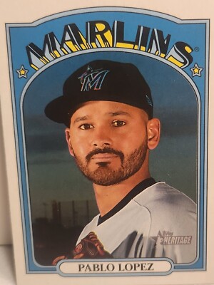 2021 TOPPS HERITAGE #385 Pablo Lopez- Marlins | eBay