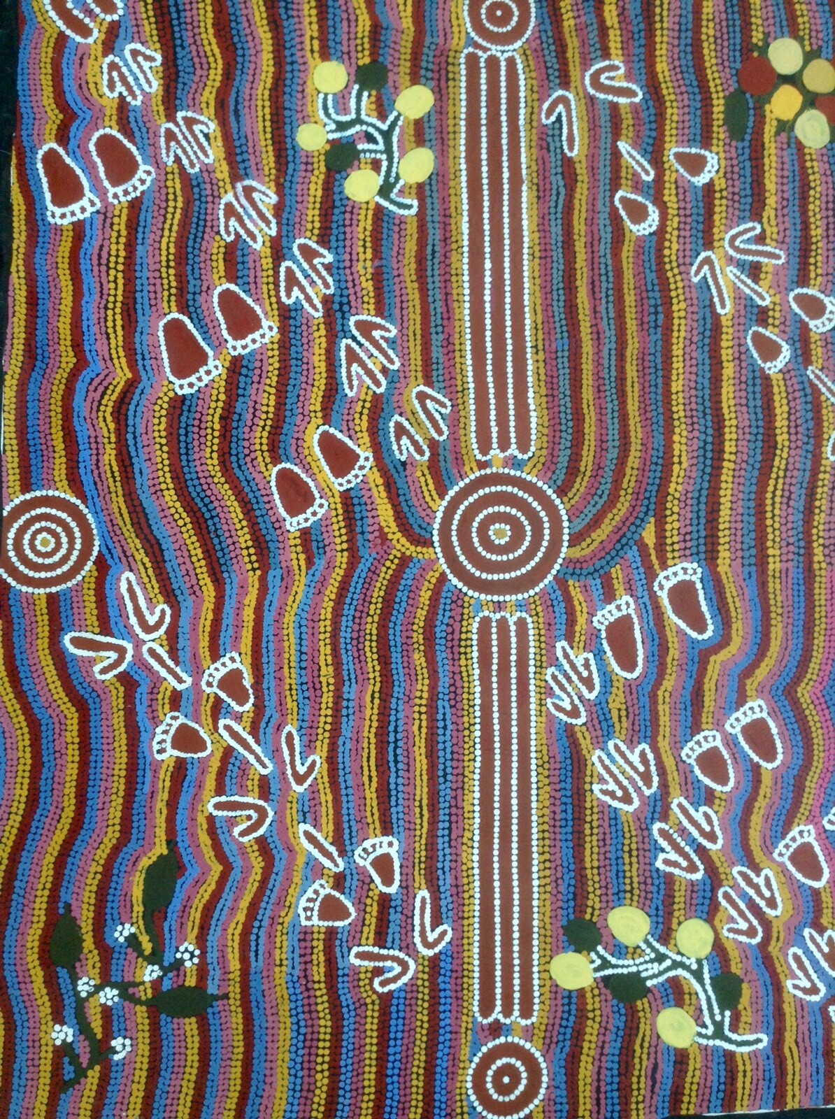 Dingo Kangaroo Aboriginal Art Dot Painting Alice Springs Uluru ...