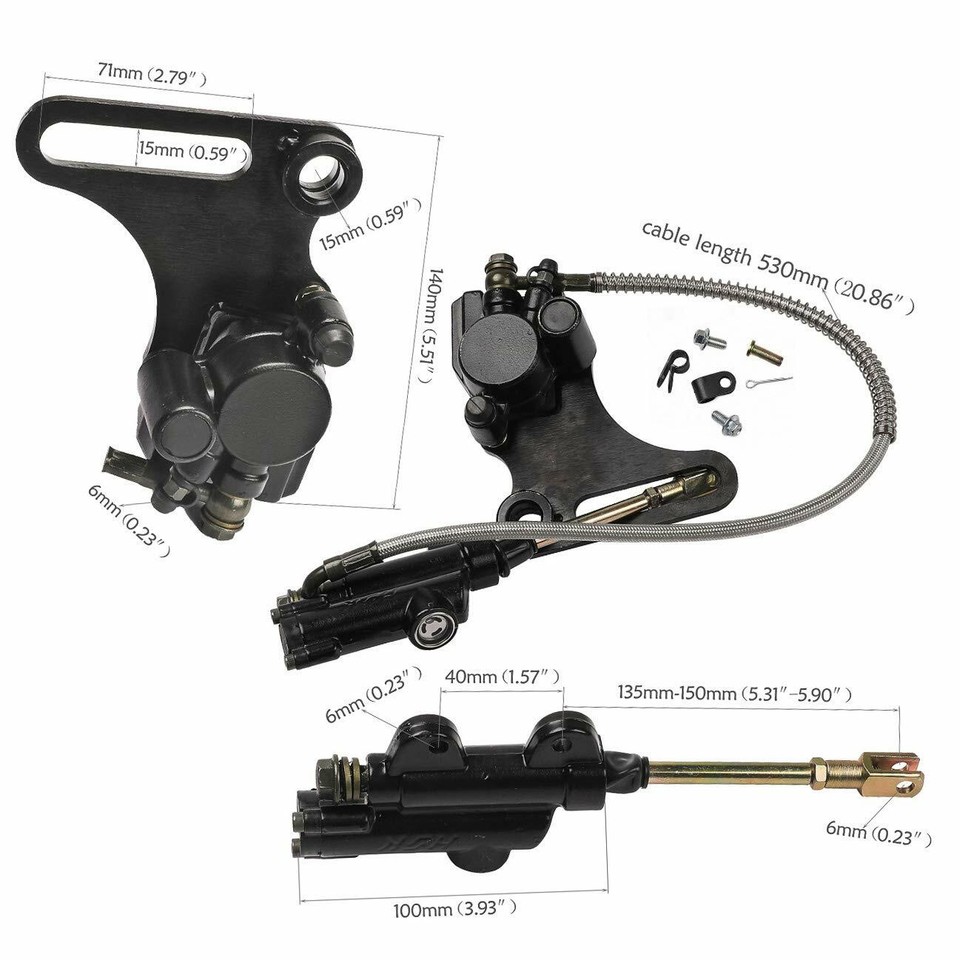 KLX110 KX65 CRF50 XR Pit Bike Rear Swing Arm Front Forks 14" + 12 ...