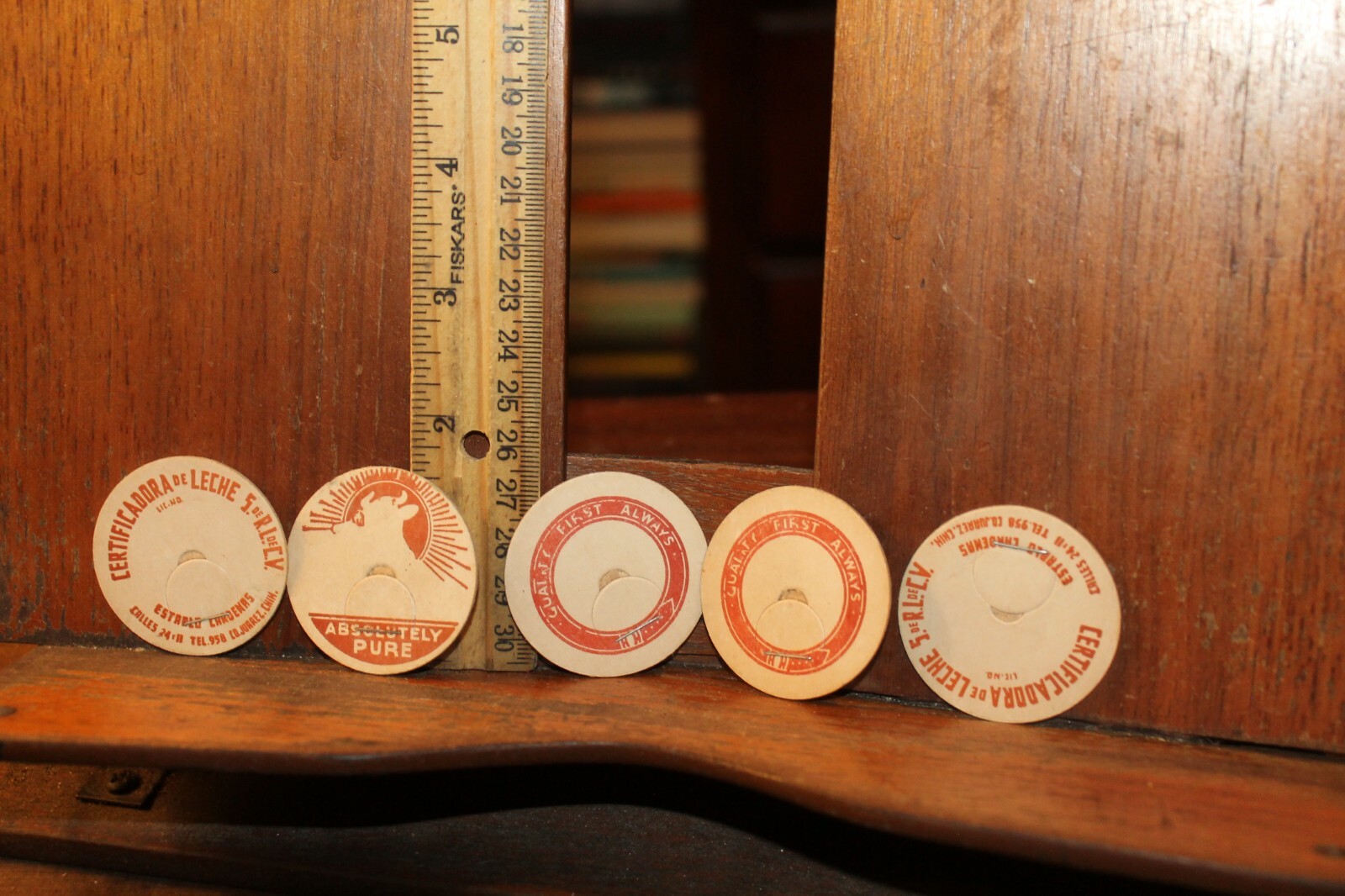 Vintage Lot of 5 Milk Bottle Pogs Cardboard Caps | eBay