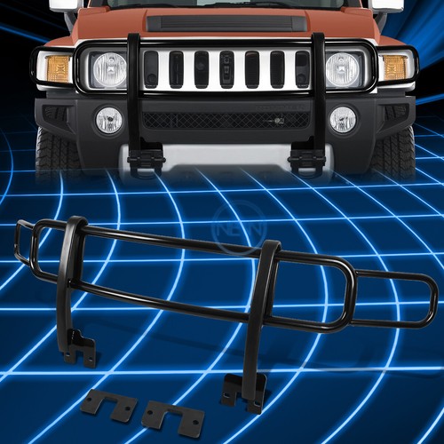 For 06-10 Hummer H3/H3T Black Powdercoated Front Bumper Brush Grill ...