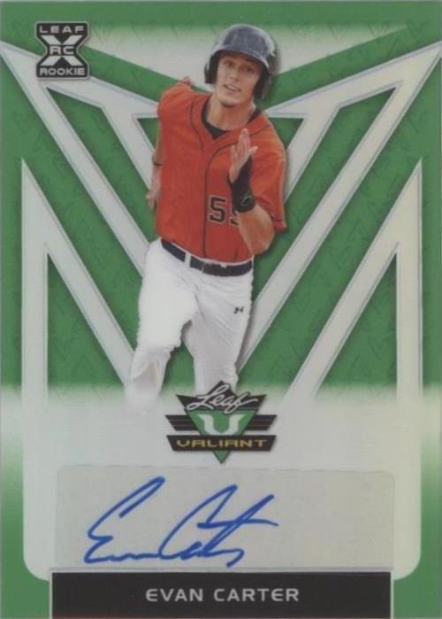 2020 Leaf Valiant - Evan Carter #BA-EC2 /99 (AU, RC) for sale online | eBay
