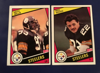 1984 Topps #172 #173 RICK WOODS & KEITH WILLIS Rookie Lot 2 Pittsburgh ...