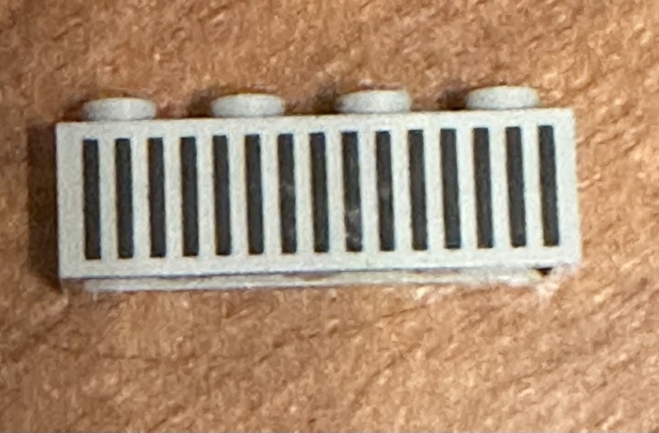 Lego 1x 3010p04 Gray Brick 1 x 4 Space Faded Poor Condition Fair+/Good ...