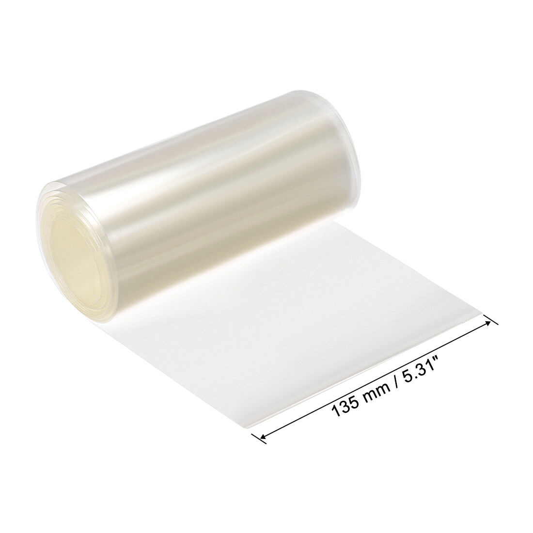 PVC Heat Shrink Tube 135mm Flat Width Wrap for Dual Layer 2 Meter Clear ...