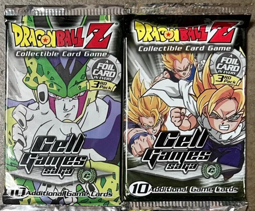 2x DBZ CCG CELL GAMES SAGA BOOSTER PACK SEALED VINTAGE 2002 SCORE ...